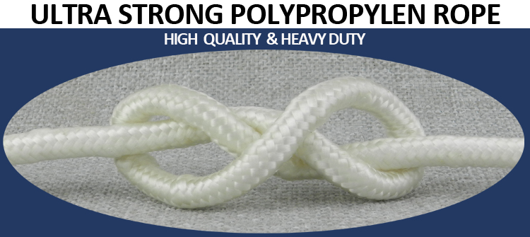 4 mm Extra Strong Twist Polyester Rope White Polystyrene Braide Nylon ...