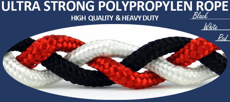 4 mm Red Extra Strong Polyester Rope Polystyrene Braided Nylon Marine ...